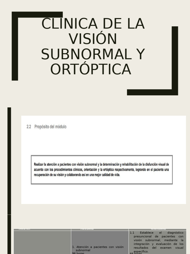 Evaluación de Visión Subnormal y Ortóptica | PDF | Ojo humano ...
