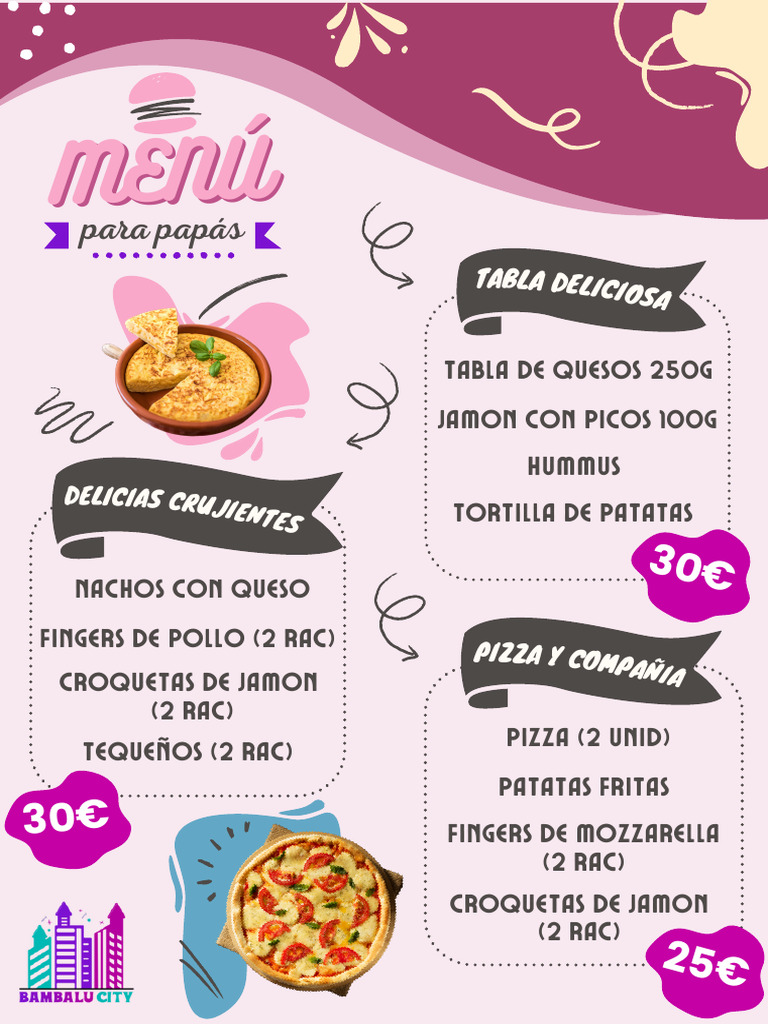 Menu Padres | PDF | Cocinando | Bebida