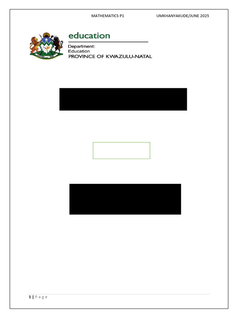 Mka Grade 12 June Test | PDF