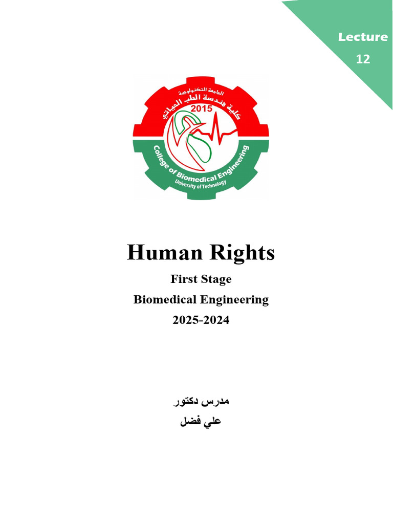 Lec 12 - Human Rights | PDF