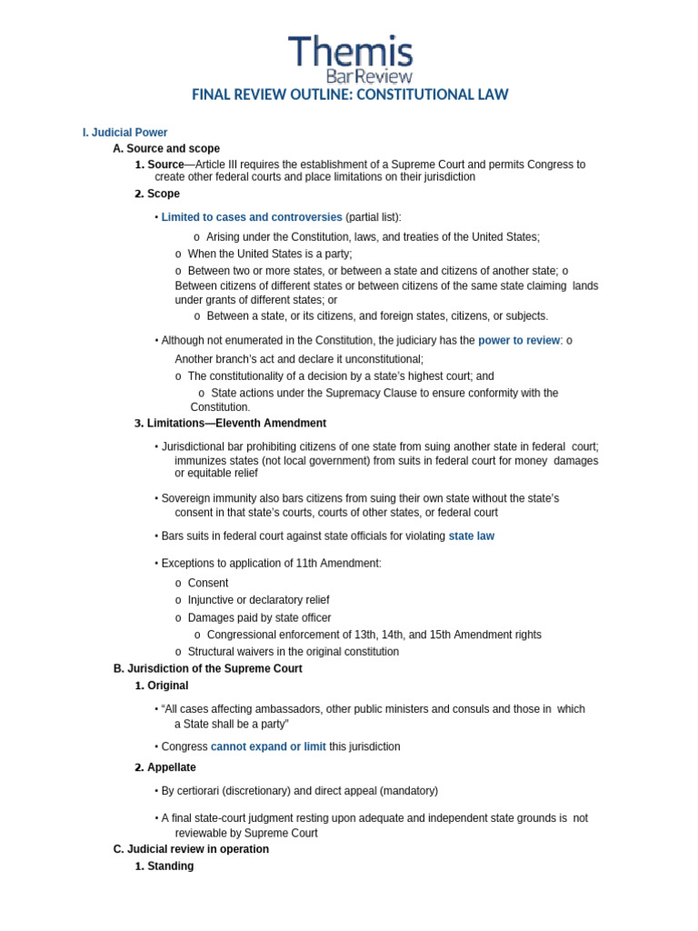 MBE o Finalreview Conlaw | PDF | Standing (Law) | Intermediate Scrutiny