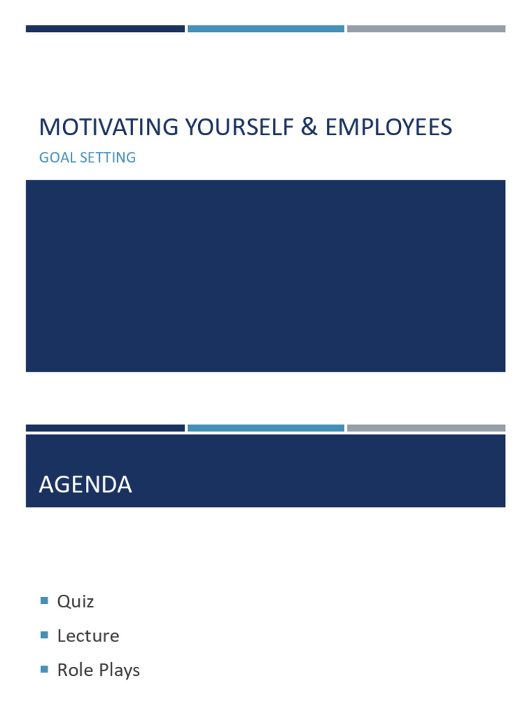 Lecture 3 - Goal Setting - Summer 2025 | PDF | Goal | Goal Setting