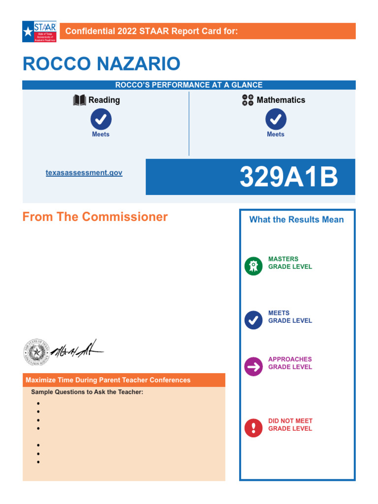 STAAR Test Results for 3rd Grade Reading | PDF | Mathematics ...