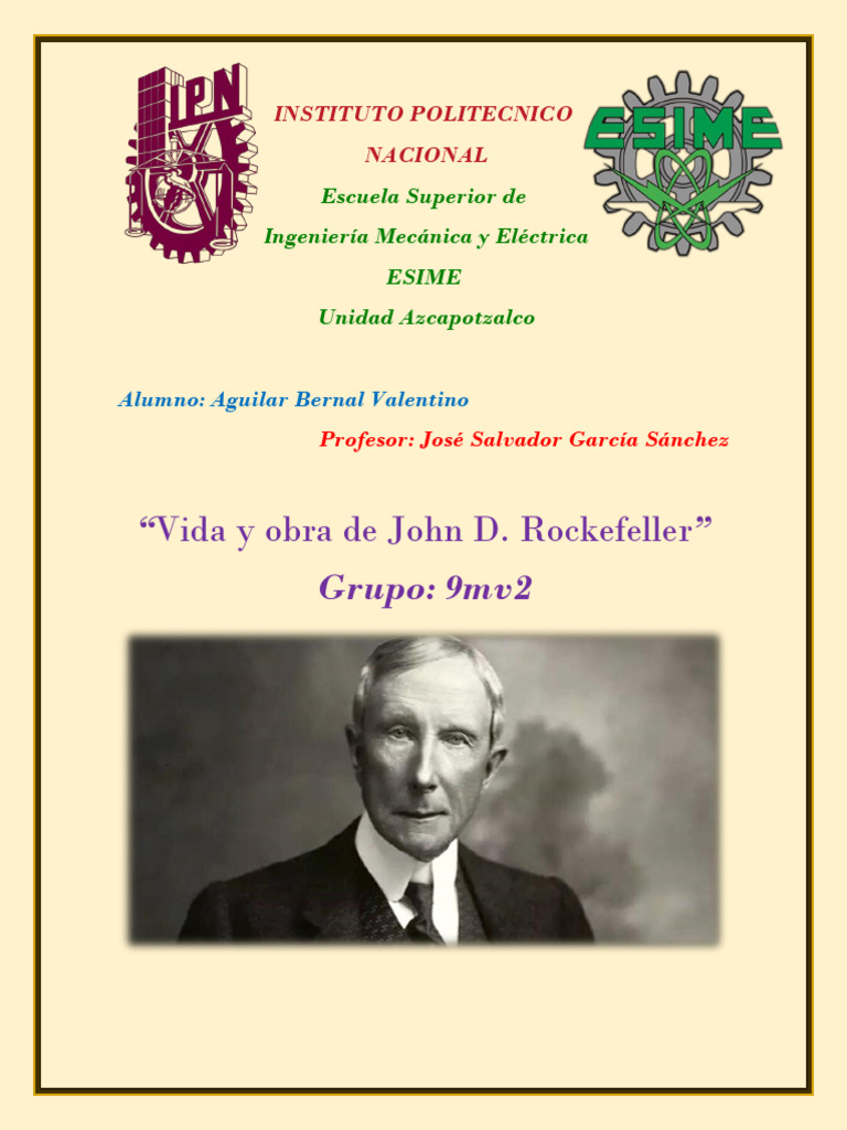 John D. Rockefeller | PDF | John D. Rockefeller | Aceite estándar