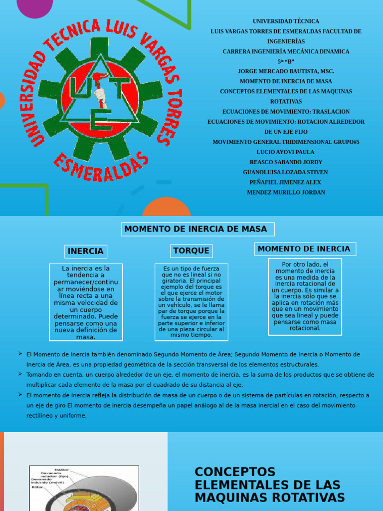 Momento de Inercia de Masa | PDF | Esfuerzo de torsión | Rotación