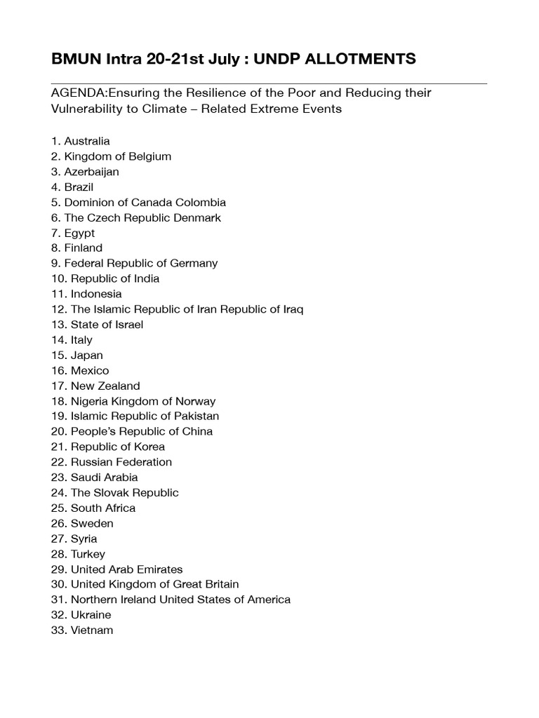 Undp Allotments | PDF