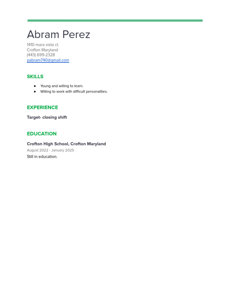 Panera Bread Resume | PDF