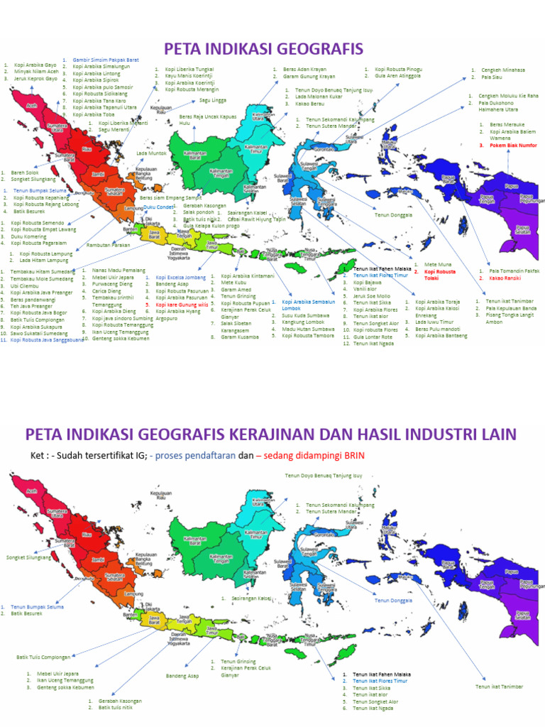 Peta Indikasi Geografis Produk Indonesia | PDF