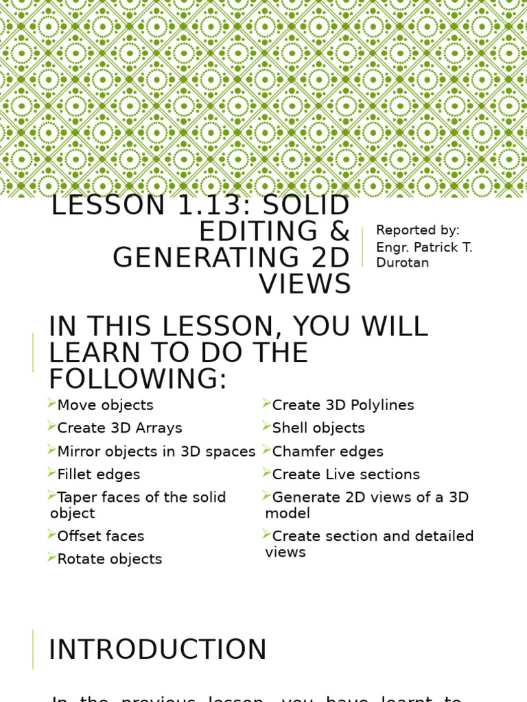 Lesson 1.13 3D Editing Tools | PDF | 3 D Computer Graphics | Coordinate System