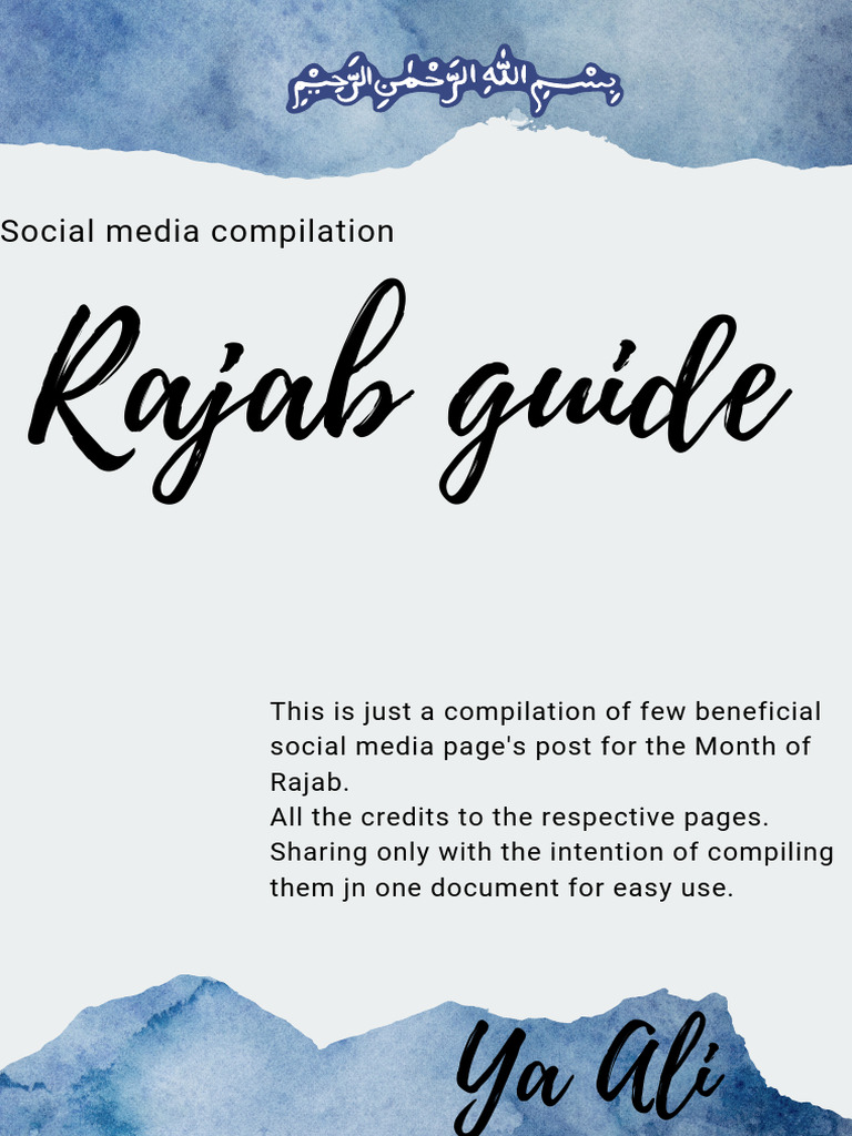 Rajab Social Media Post Compilation | PDF