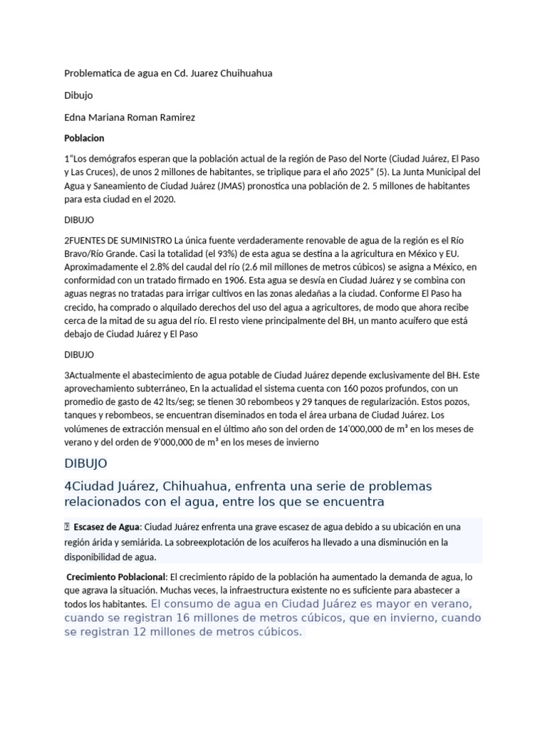 Problematica de Agua en CD | PDF | Agua | Escasez de agua