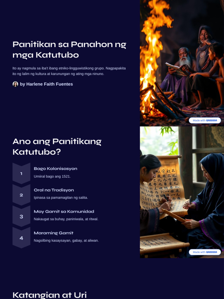Panitikan Sa Panahon NG Mga Katutubo | PDF