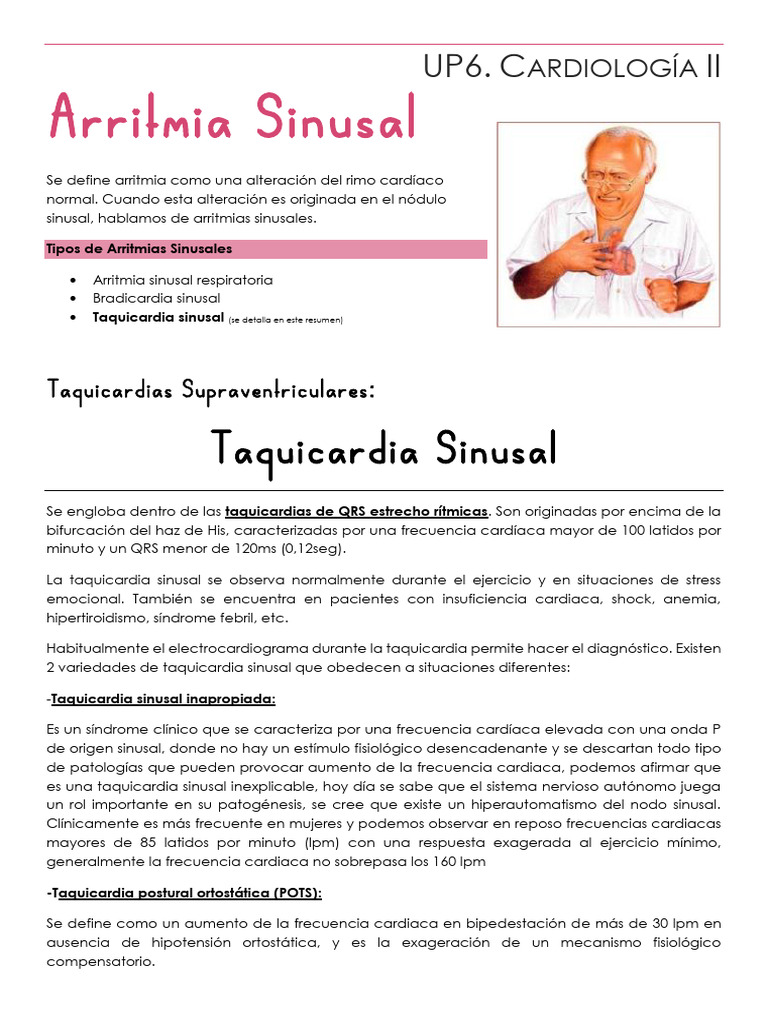 Artimia Sinusal. Taquicardia Sinusal | PDF | Corazón | Medicina Interna