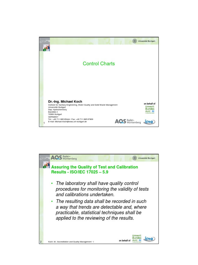 Control Charts | Download Free PDF | Accuracy And Precision | Calibration