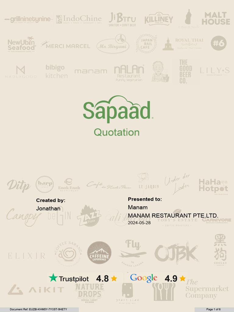 Manam Restaurant POS Service Proposal | PDF | Point Of Sale | Fee