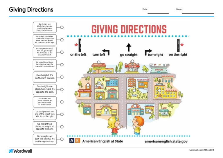 Giving Directions in English | PDF