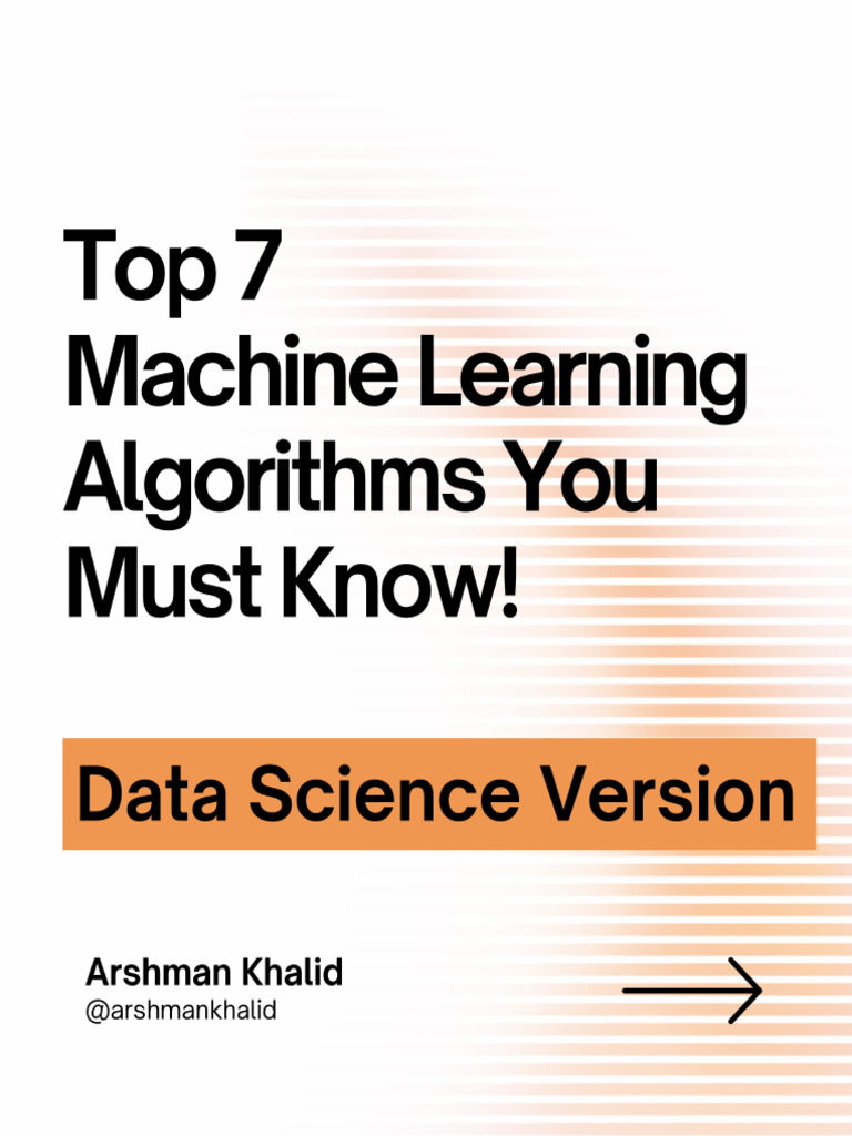 Top 7 ML Algorithms You Must Know! | PDF