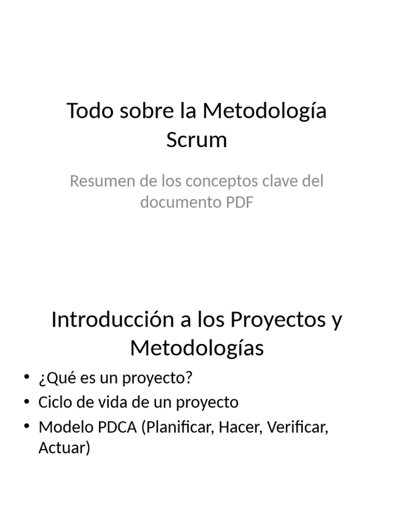 Proyecto Scrum: Guía Completa PDF | PDF