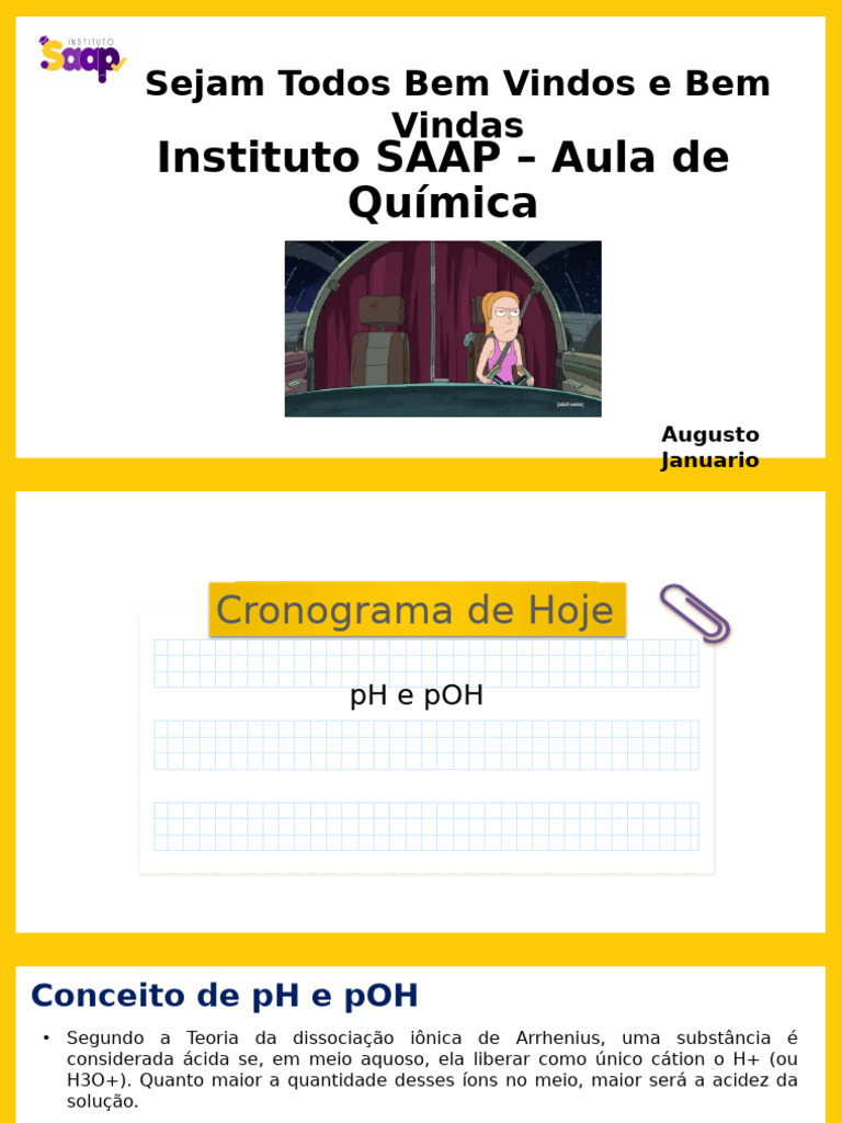 Aula 12 - PH e pOH | PDF | Ph | Química