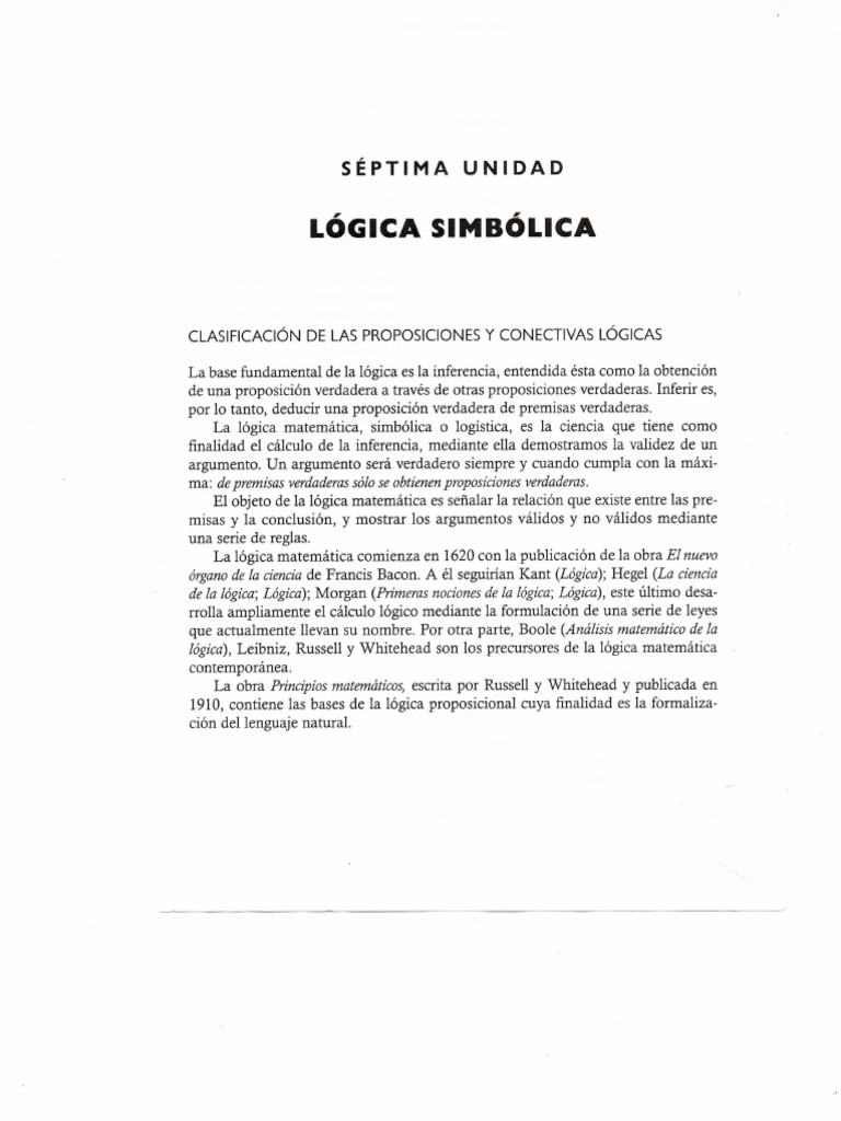 Lógica Simbólica: Proposiciones y Conectivas | PDF | Proposición | Lógica