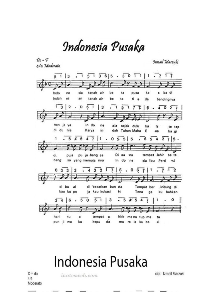 Not Angka Indonesia Pusaka | PDF