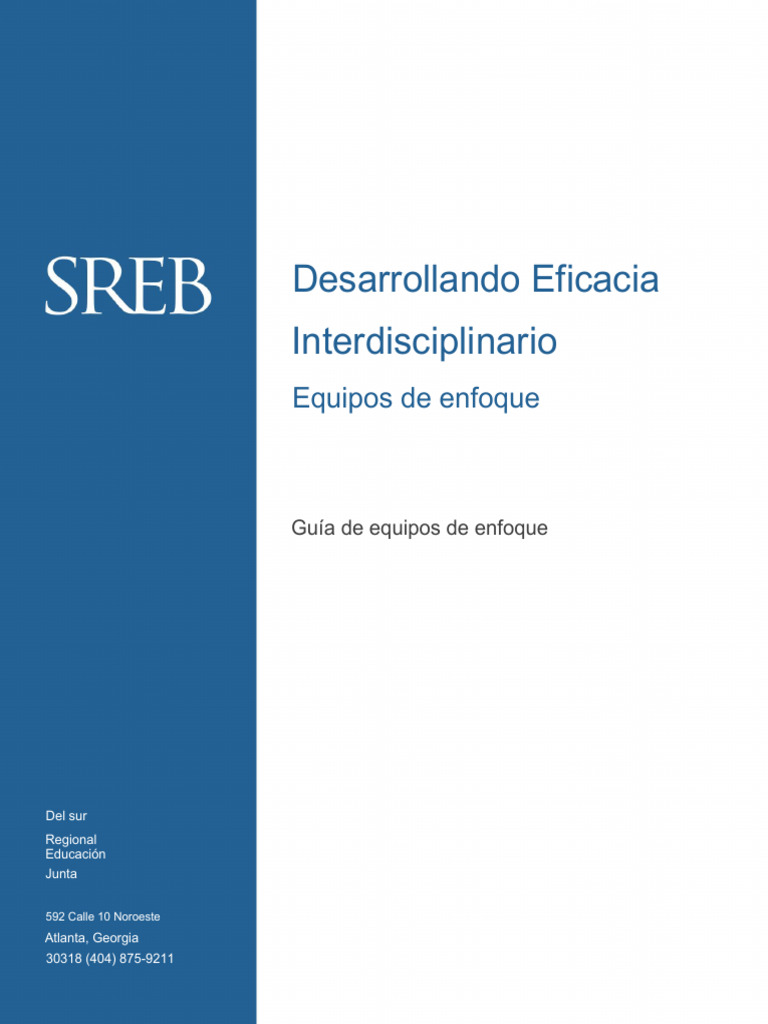 Developing Effective Interdisciplinary Focus Teams | PDF | Enseñando ...