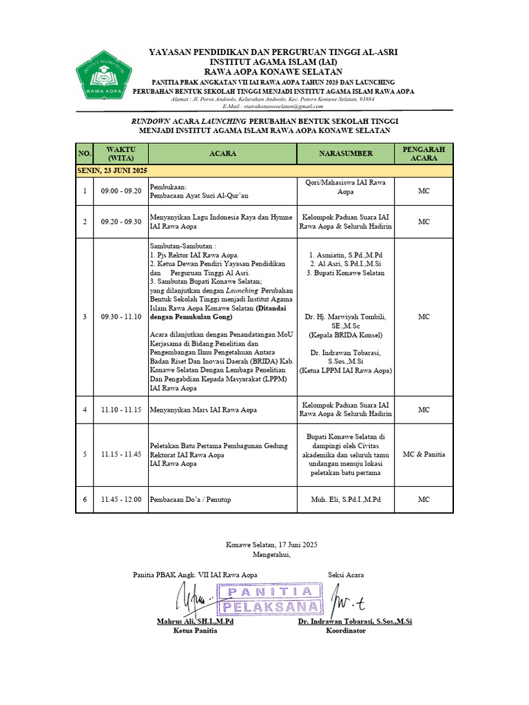 Rundown Launching Iai-Ra Tahun 2025 | PDF