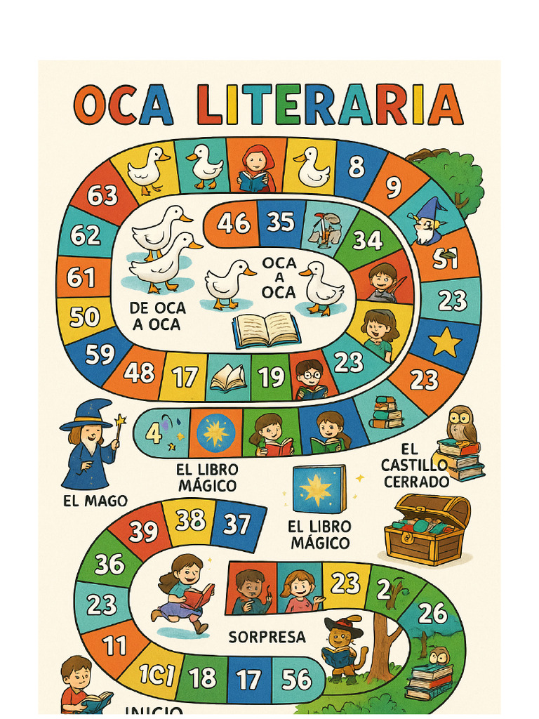 Oca Literaria Tablero y Tarjetas | PDF