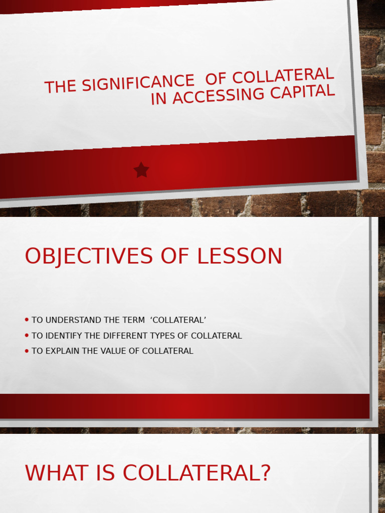 The Significance of Collateral | PDF