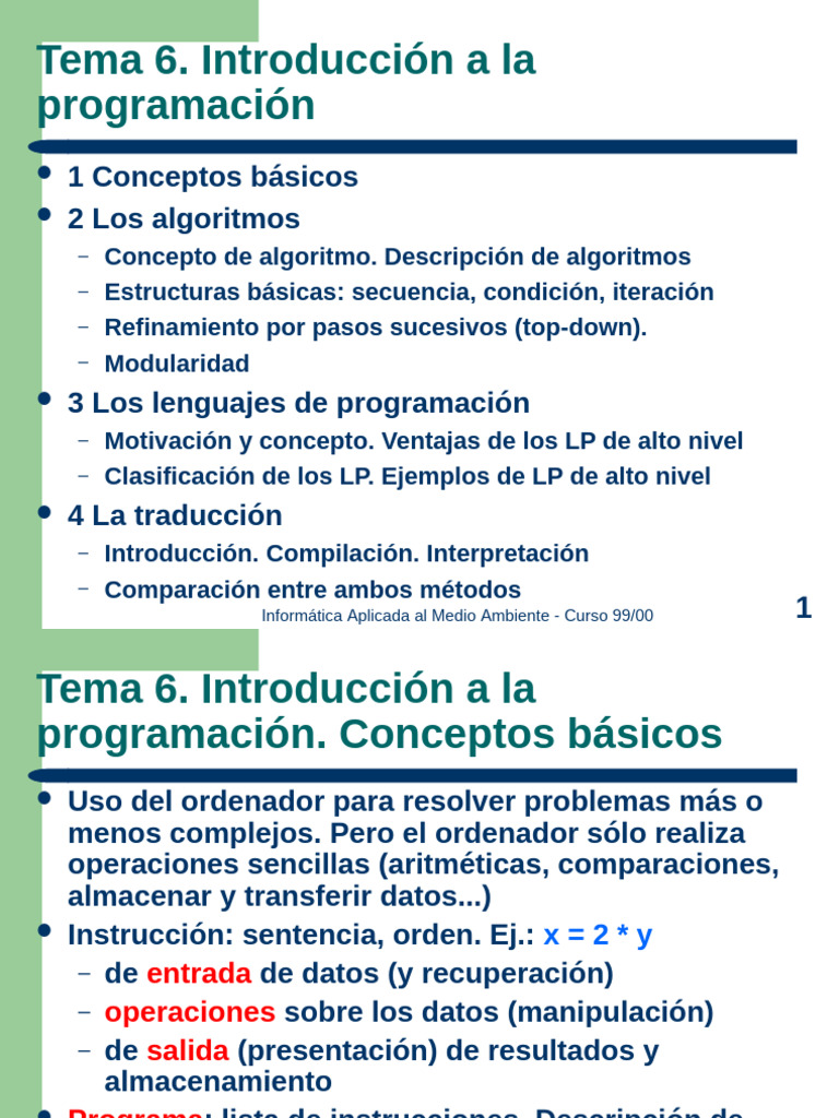 Tema 6 | PDF | Algoritmos | Programación de computadoras
