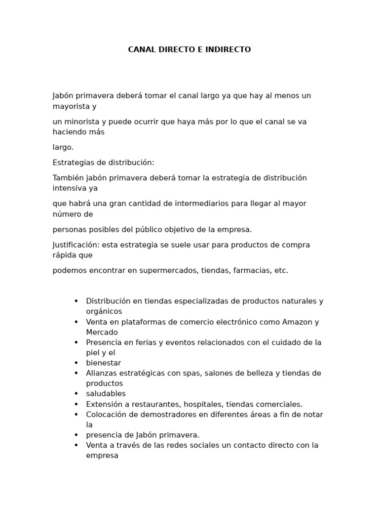 Canal Directo e Indirecto 12docx | PDF | Marca | Publicidad