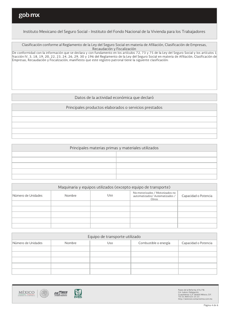 Formato Alta Imss Infonavit | PDF | México