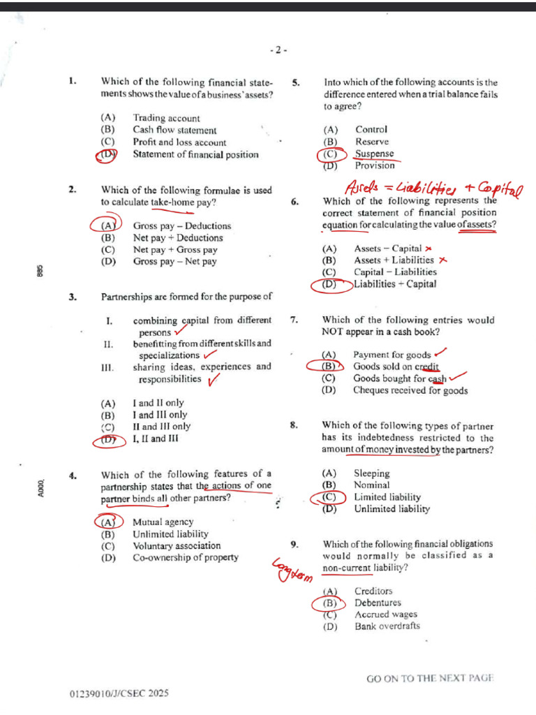 CSEC POA P1 Jan 2025 - 250519 - 190004 Answers | PDF