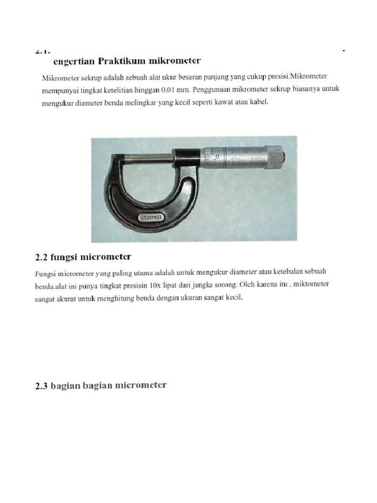 Modul Micrometer | PDF