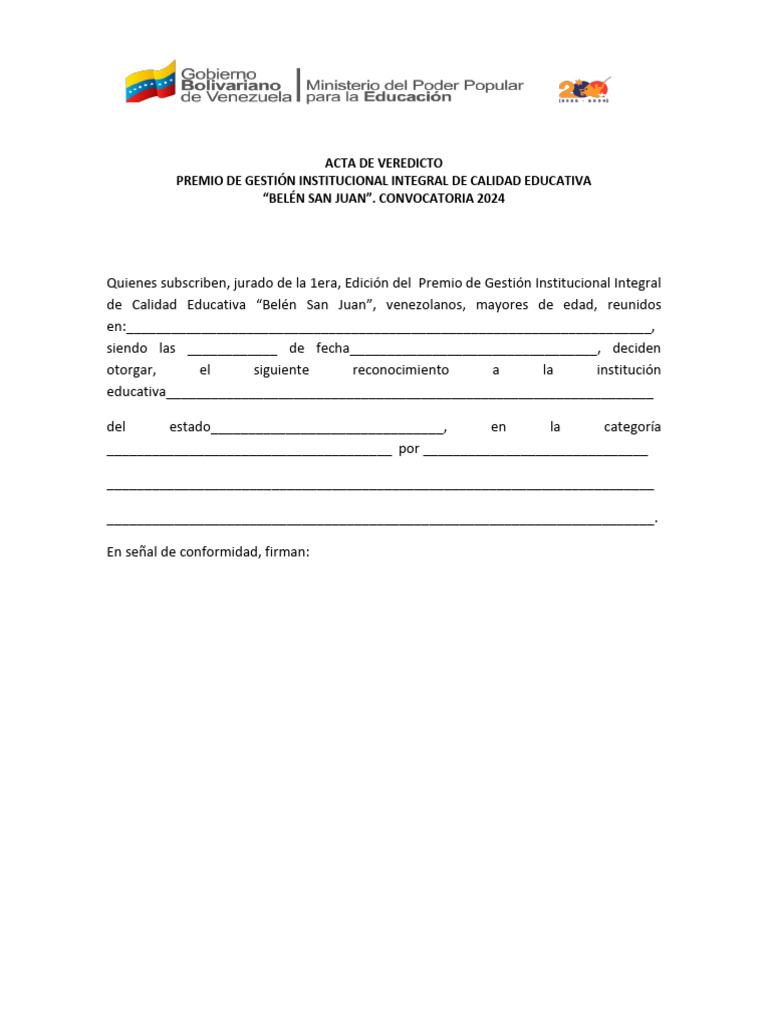 Acta de Veredicto | PDF