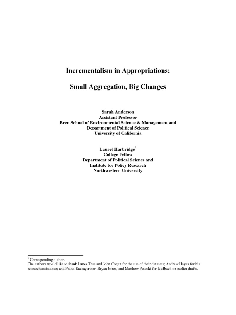 Budget Incremental Ism | PDF