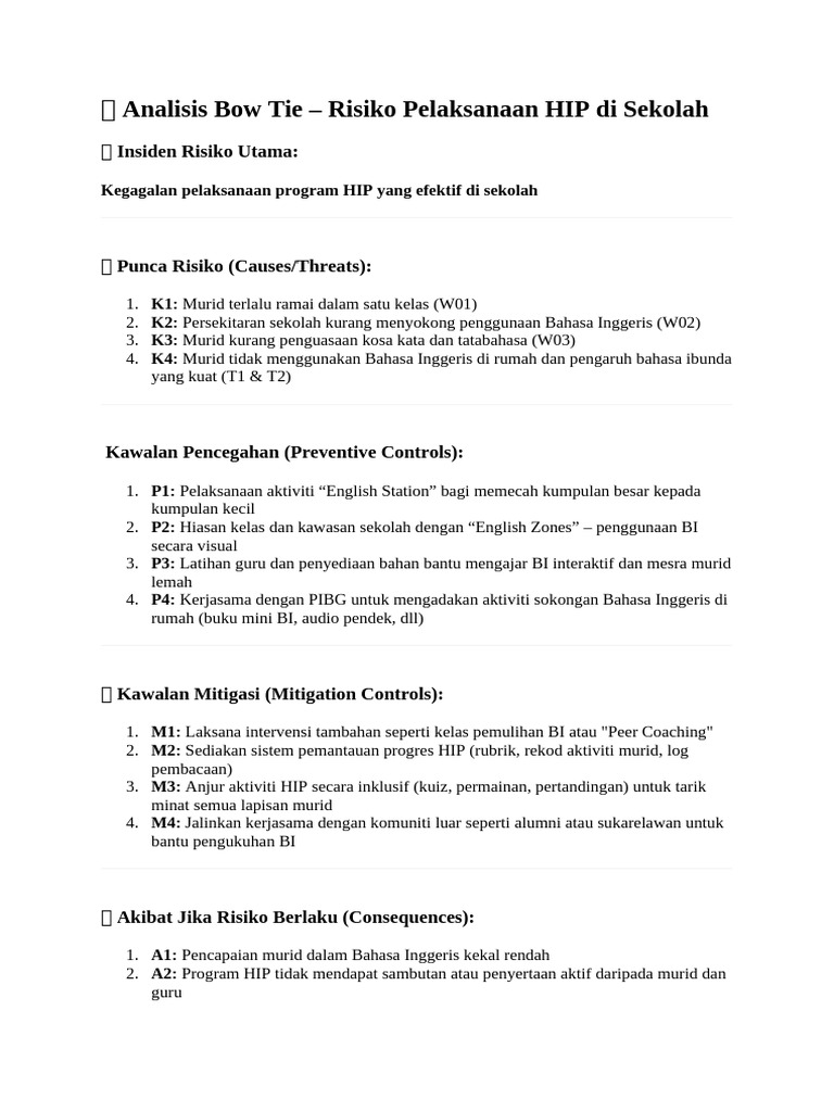 ? Analisis Bow Tie | PDF