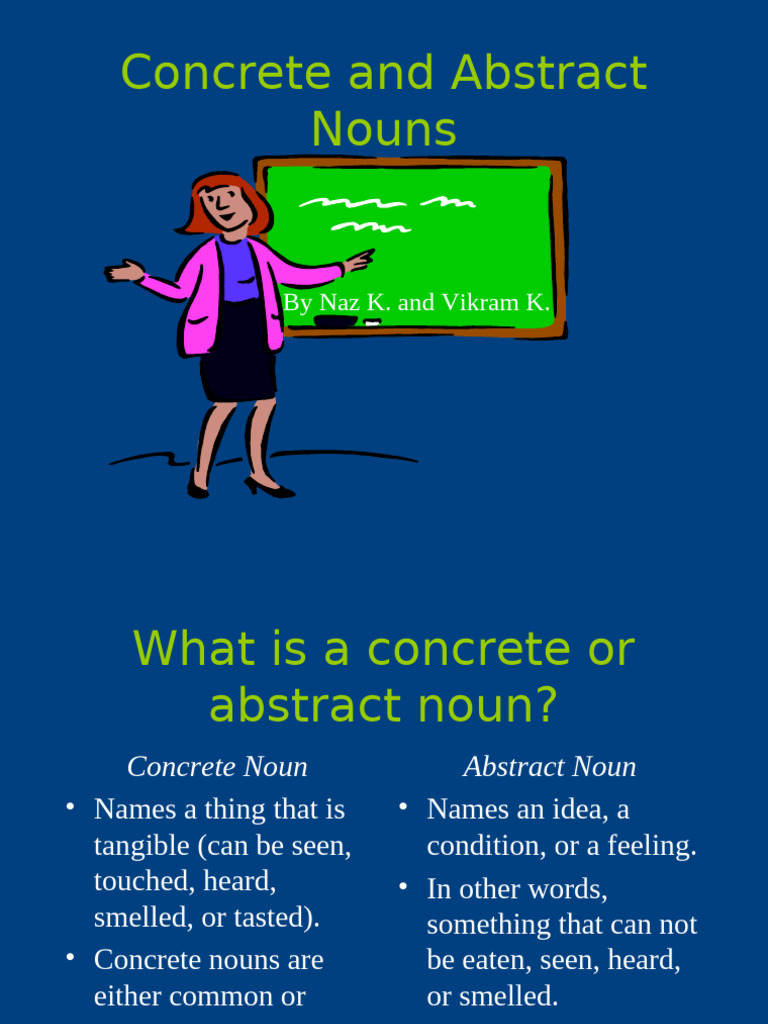 Concrete and Abstract Nouns | PDF
