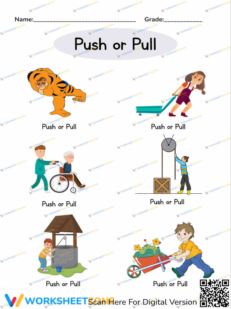 Push or Pull Forces Activity For Kids | PDF