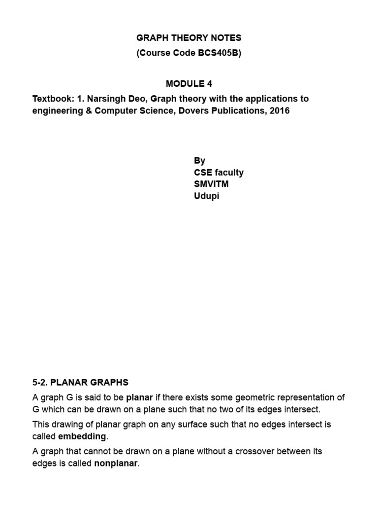Graph Theory Module 4 | PDF | Euclidean Geometry | Geometry