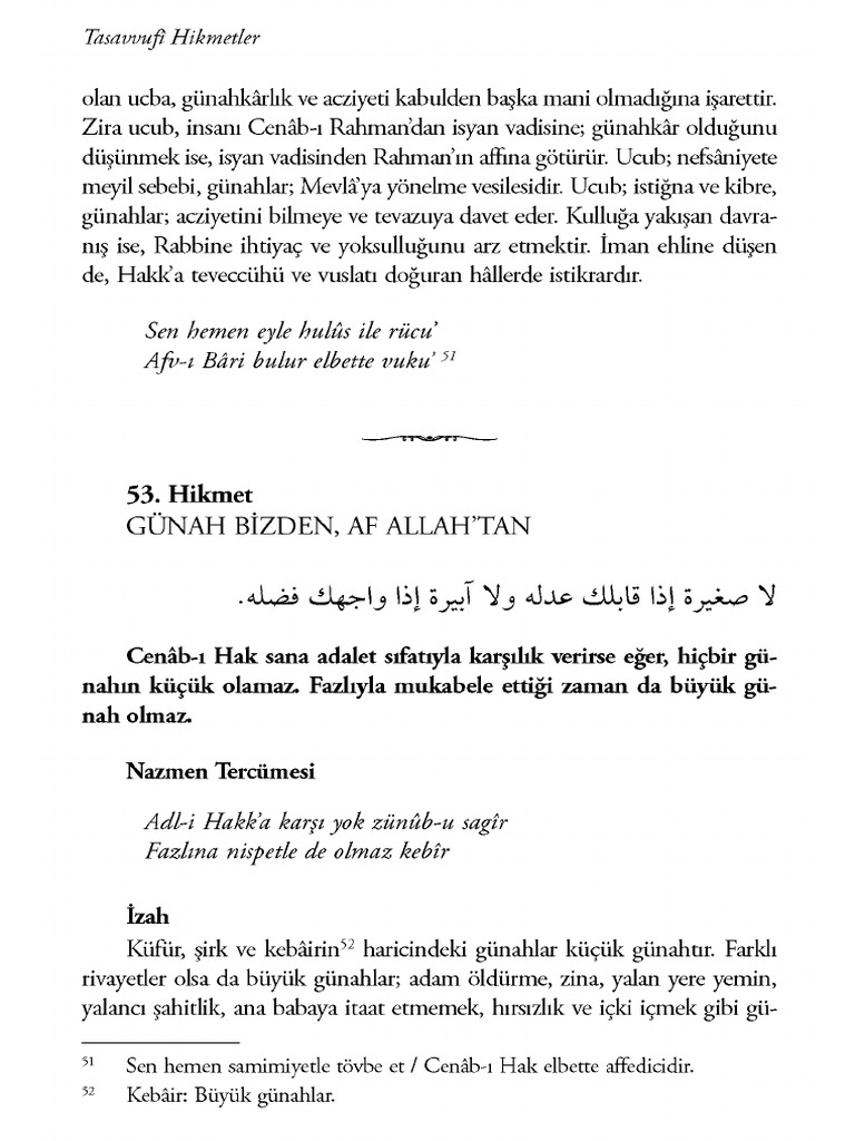 Hikemi Ataiyye - 53 Ve 54.baslıklar | PDF