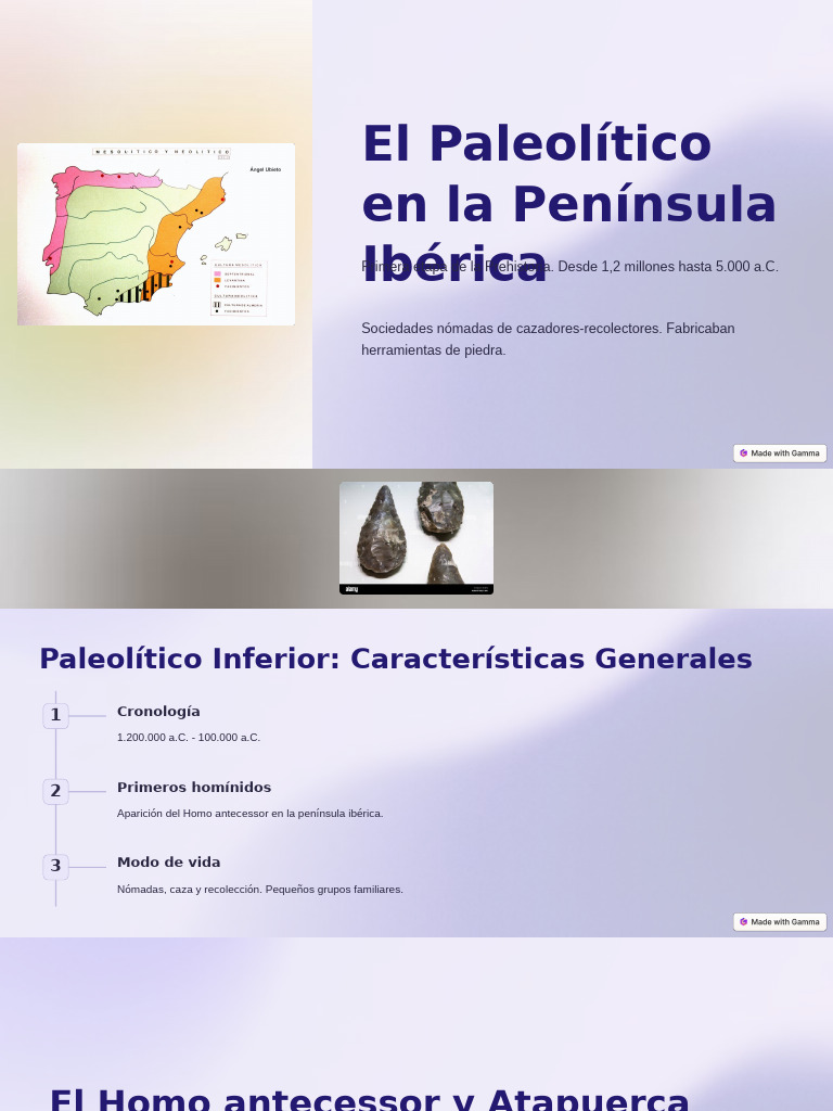 Cronología del Paleolítico Ibérico | PDF | Paleolítico | Homo