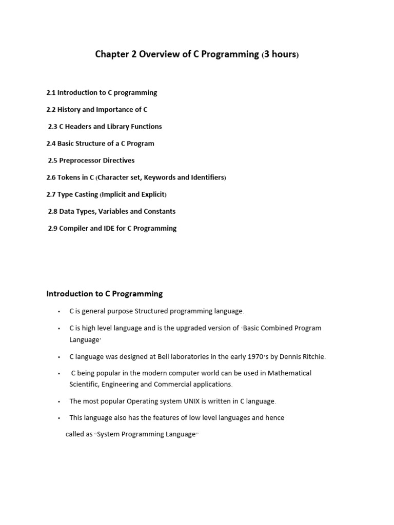 Chapter 2 | PDF | C (Programming Language) | Integer (Computer Science)