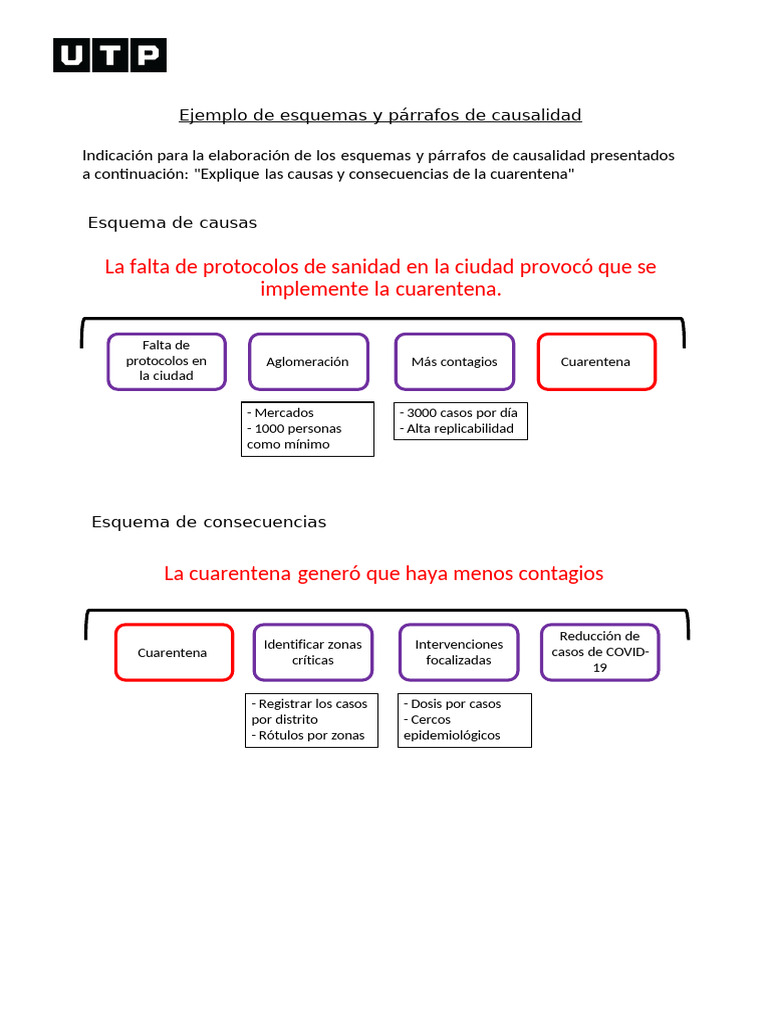 Ejemplo de Esquema y Párrafo Causal | PDF