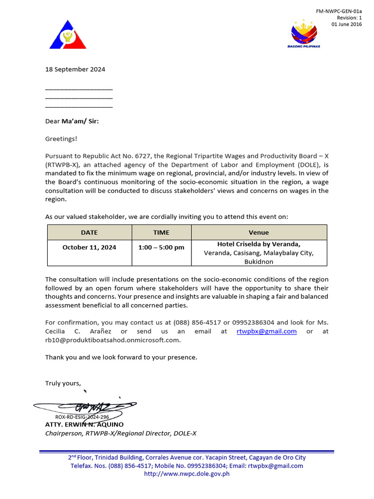 Buk Stakeholders Invitation | PDF