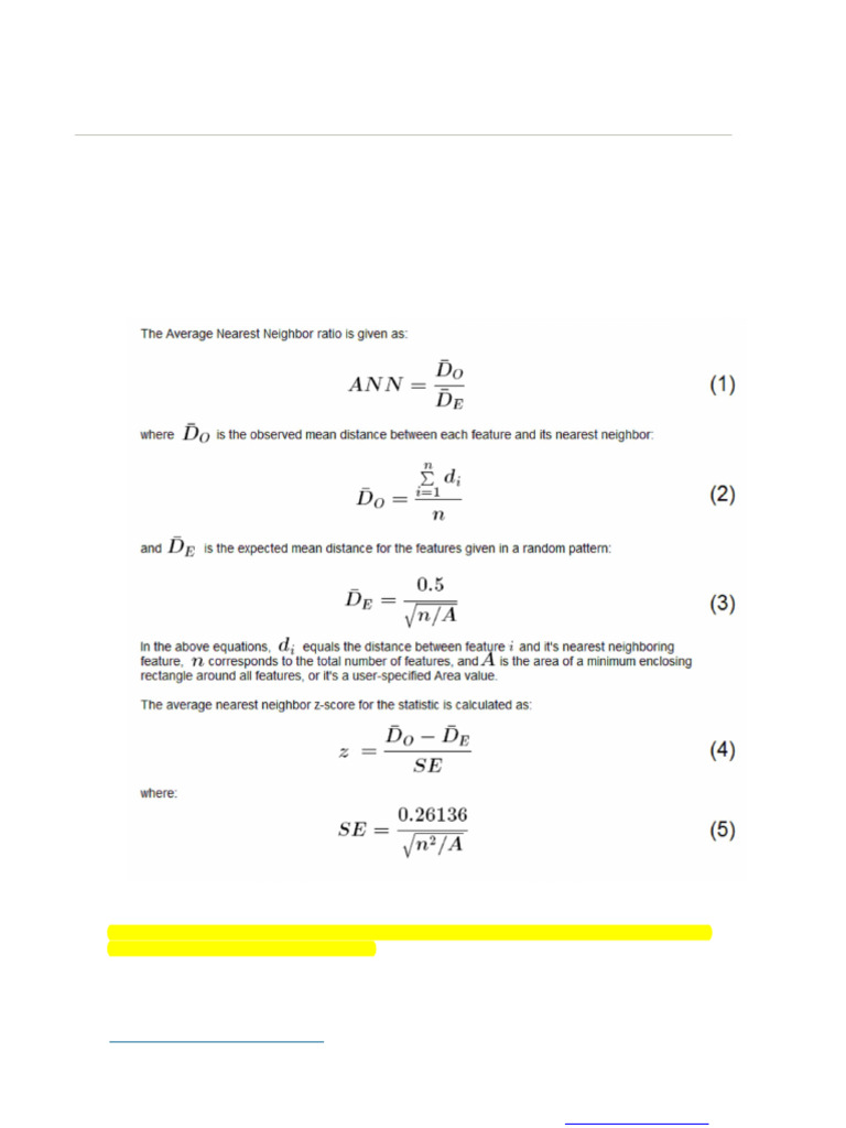 How Average Nearest Neighbor Works | PDF | P Value | Standard Score
