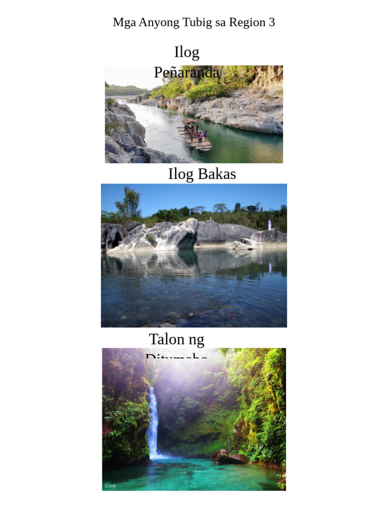 Anyong Tubig Sa Gitnang Luzon 3 | PDF