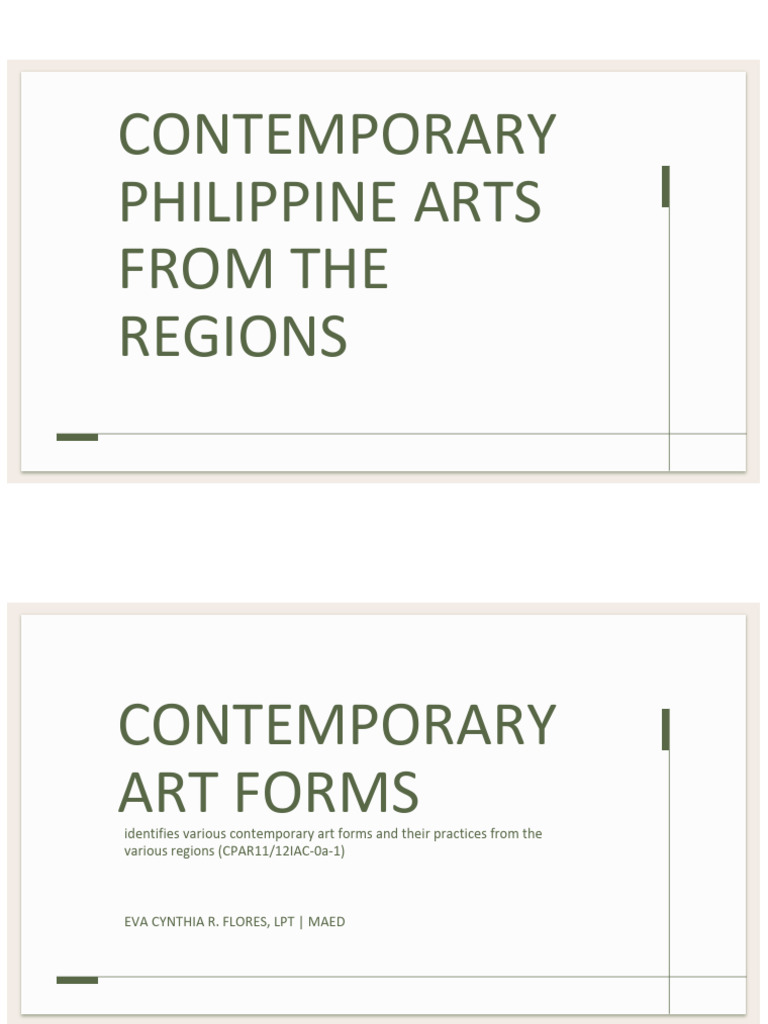 1 Contemporary Art Forms | PDF | Image | The Arts