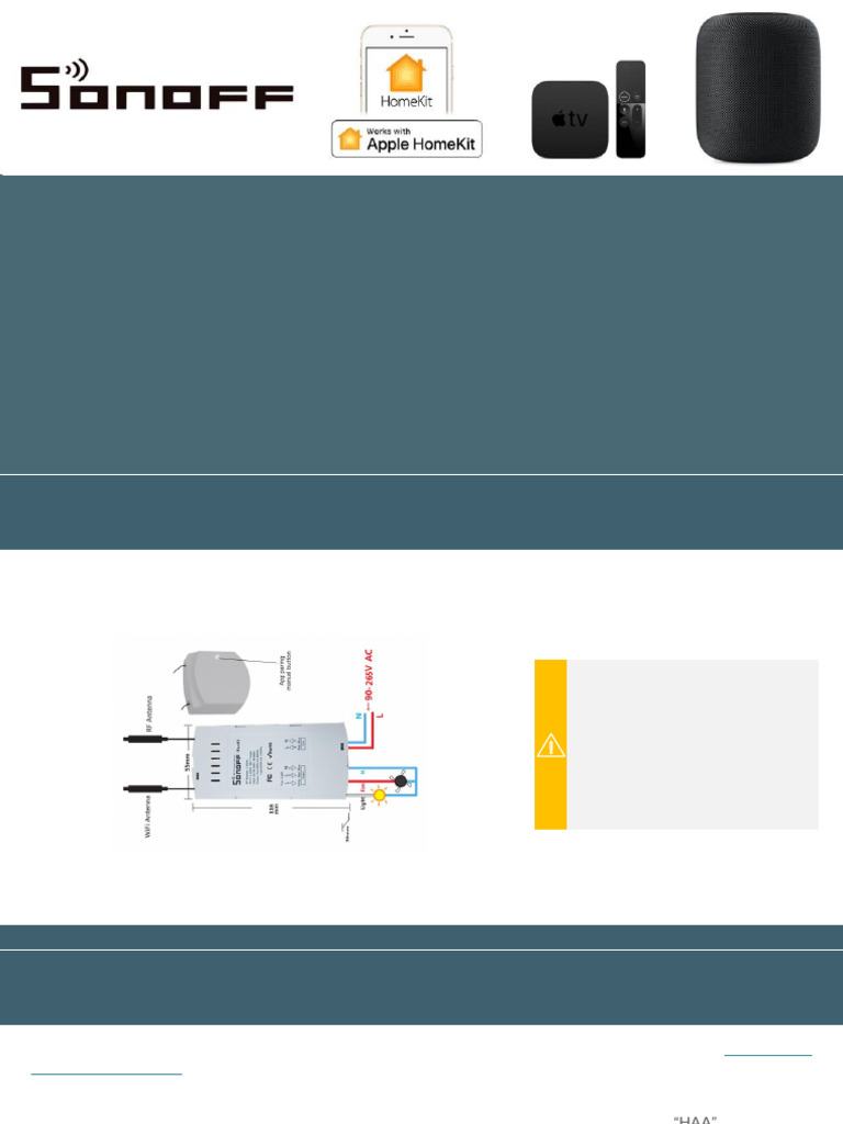 Guia de Configuração do Sonoff iFan | PDF | Rede de computadores | Wi-Fi
