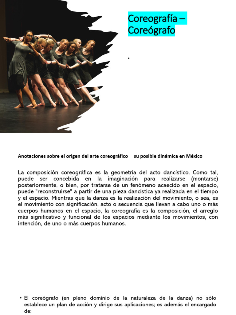 Coreografia Concepto Escuela de Danza | PDF